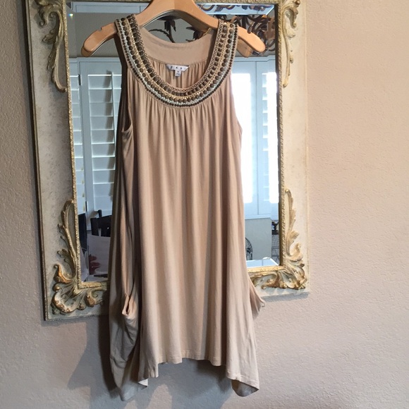 CAbi | Tops | Cabi Tunic With Embellished Cleopatra Collar Sz M | Poshmark